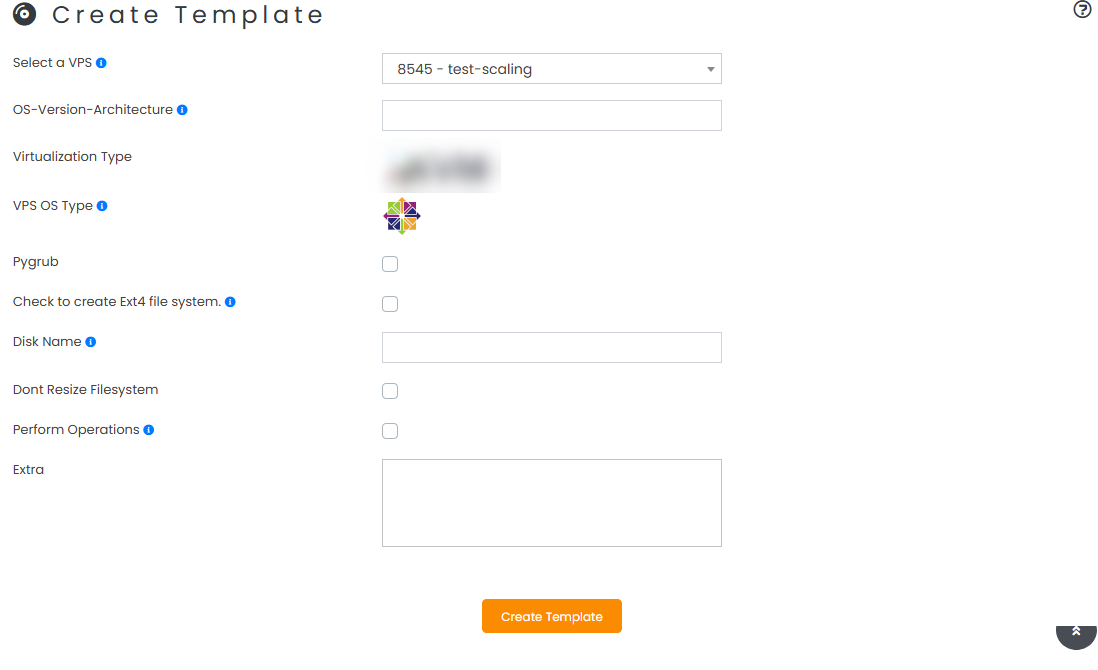 Create OS Template – Virtualizor