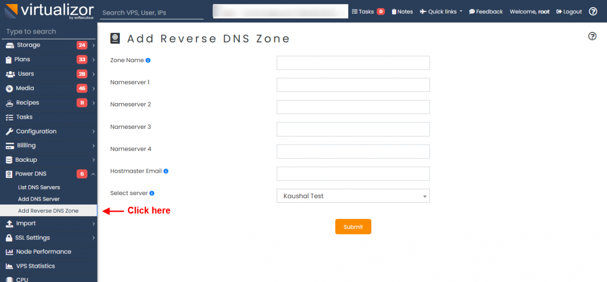Configure Reverse DNS – Virtualizor Configure Reverse DNS – Virtualizor