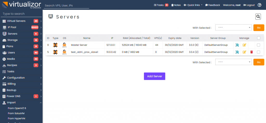 Proxmox Import Guide – Virtualizor