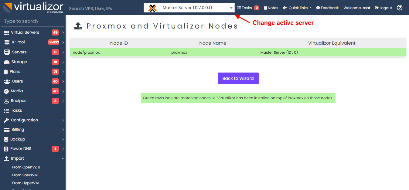 Proxmox Import Guide – Virtualizor