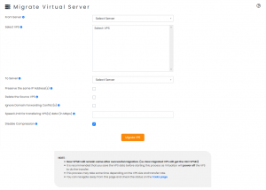 GUI Migration (offline migration) – Virtualizor