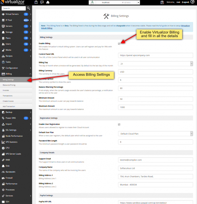 Virtualizor Cloud Billing System – Virtualizor
