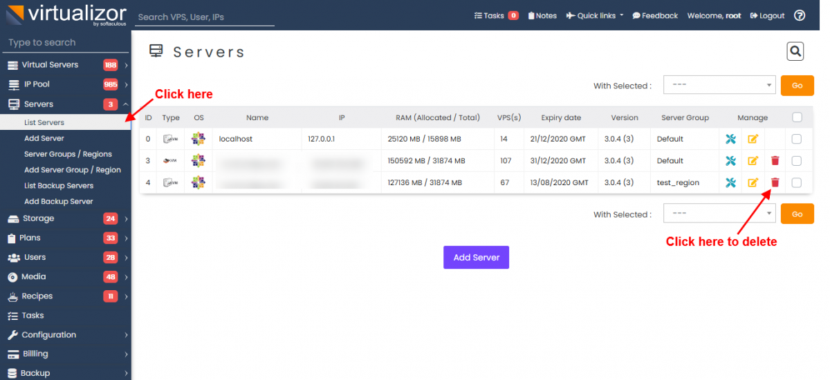 Server Clustering – Virtualizor