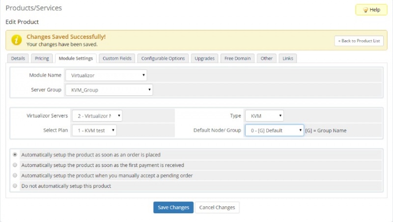 WHMCS Module – Virtualizor