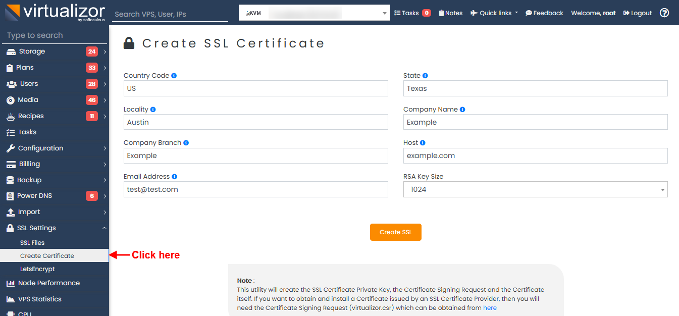 Add SSL Certificate – Virtualizor Add SSL Certificate – Virtualizor