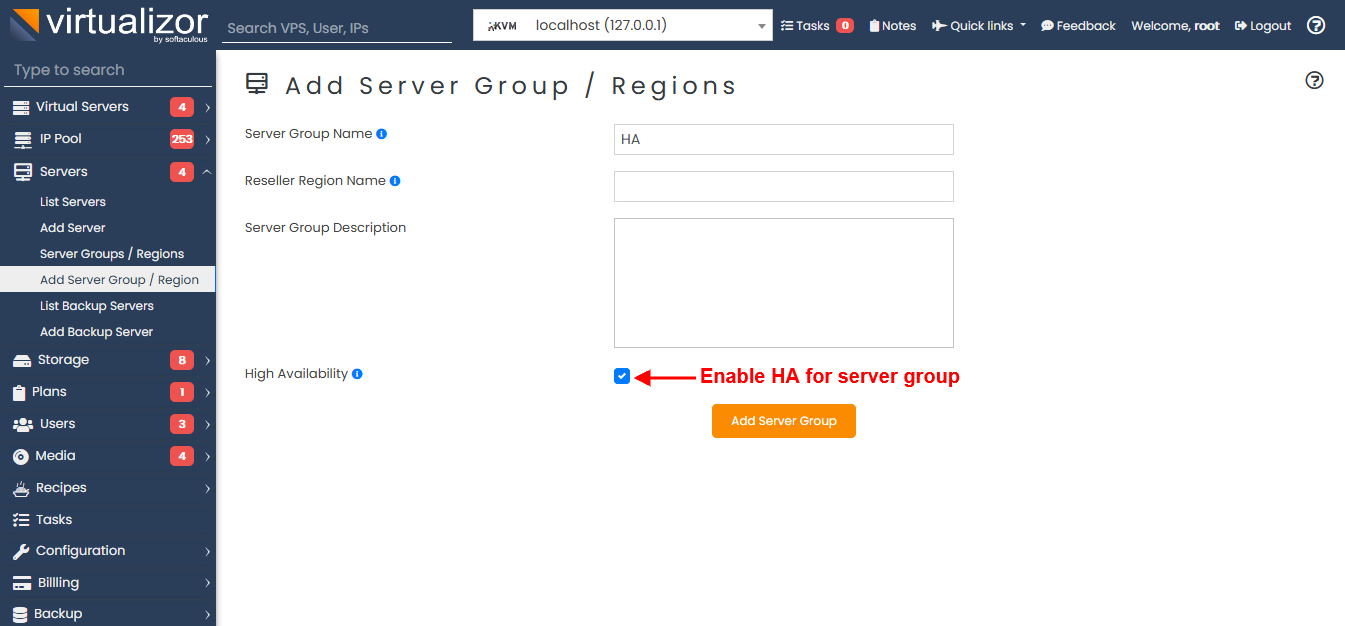 High Availability – Virtualizor