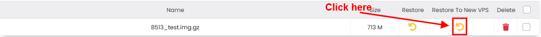 Restore VPS Backups – Virtualizor