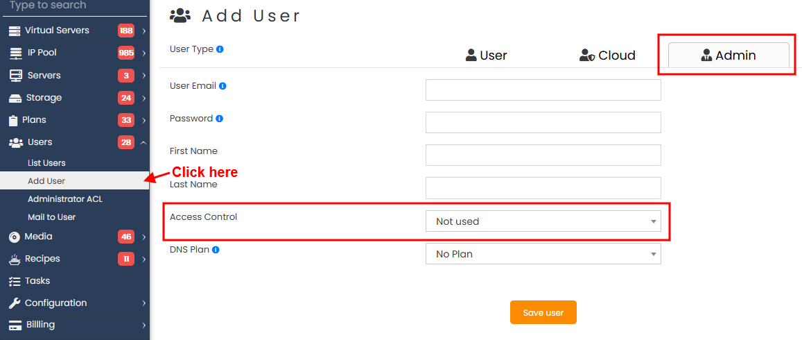Administrator ACL – Virtualizor