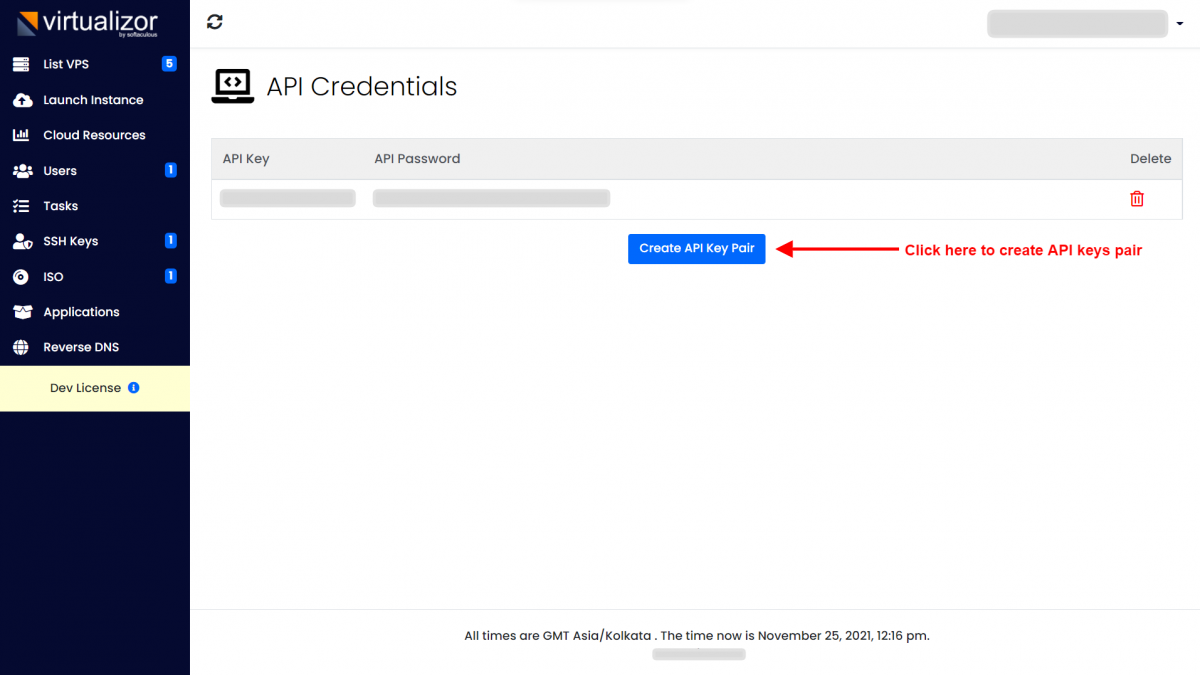 Client API Keys – Virtualizor